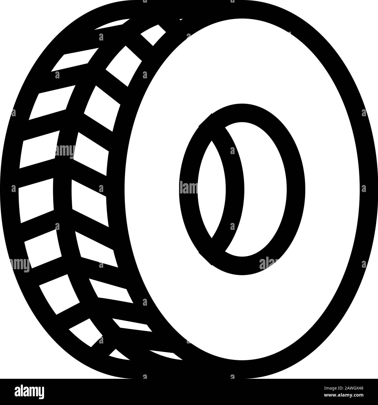 tire icon vector. Isolated contour symbol illustration Stock Vector ...