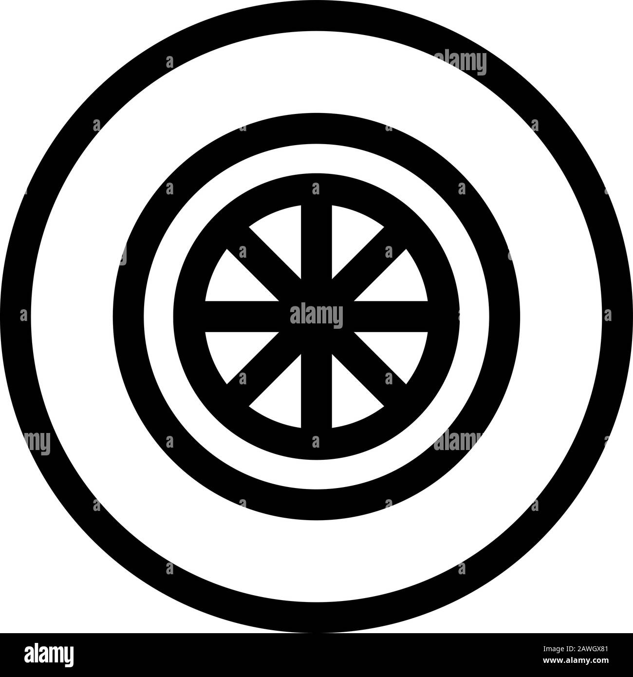 tire icon vector. Isolated contour symbol illustration Stock Vector ...