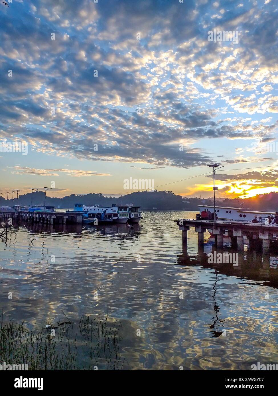 Beautiful morning at Mahakam River Stock Photo - Alamy