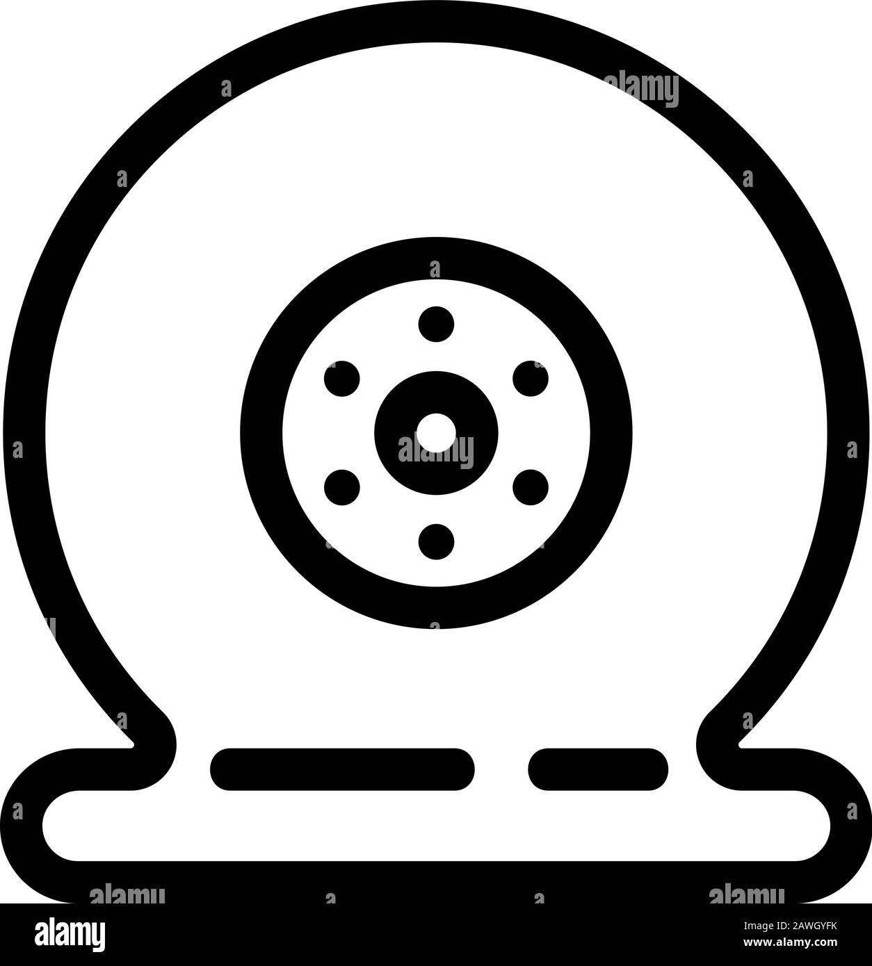 tire icon vector. Isolated contour symbol illustration Stock Vector ...