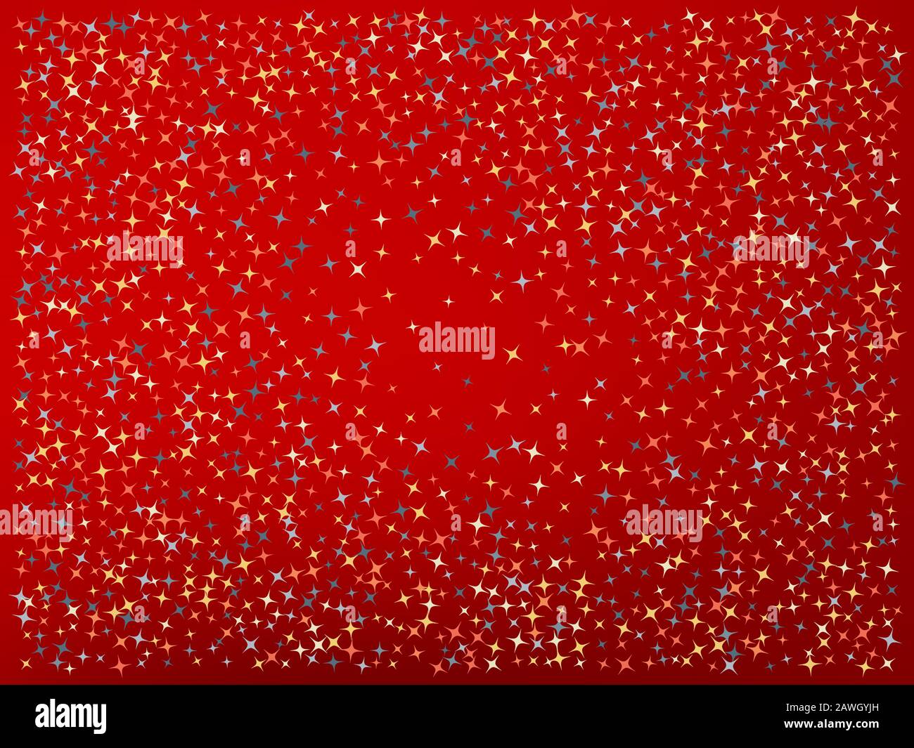 Red color background. Stars confetti. Ordinary colorific mesh. Stars ...