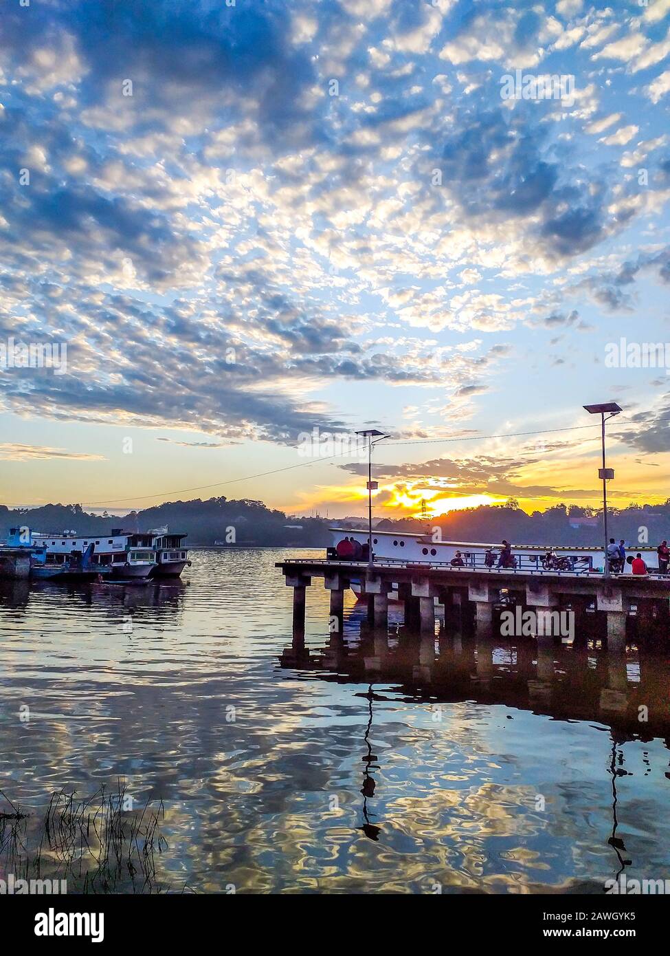 Beautiful morning at Mahakam River Stock Photo - Alamy