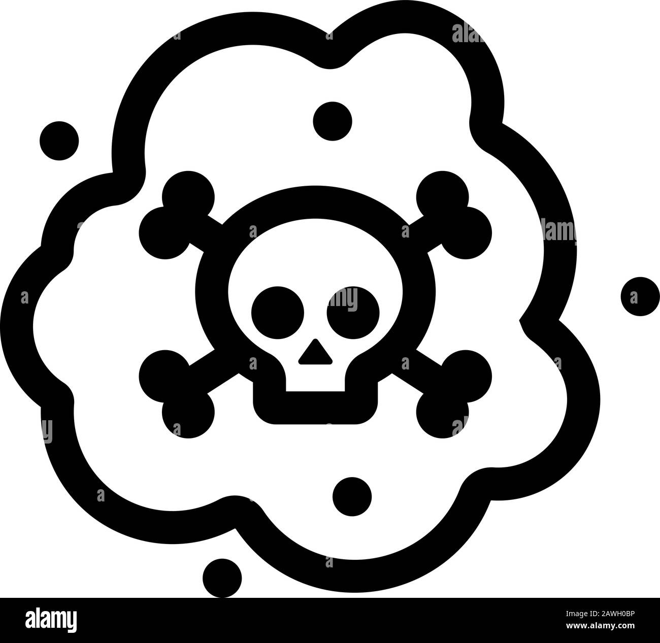 the smell of the icon vector. Isolated contour symbol illustration ...