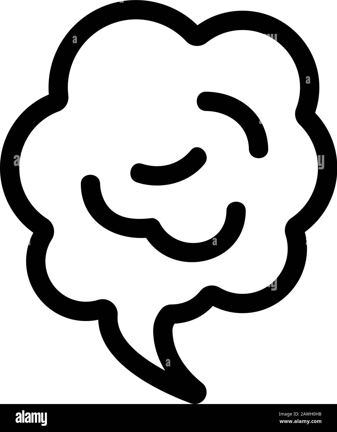 the smell of the icon vector. Isolated contour symbol illustration ...