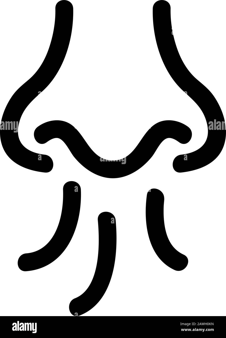 the smell of the icon vector. Isolated contour symbol illustration ...