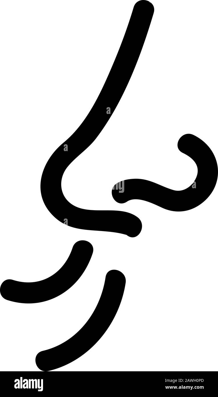 the smell of the icon vector. Isolated contour symbol illustration ...