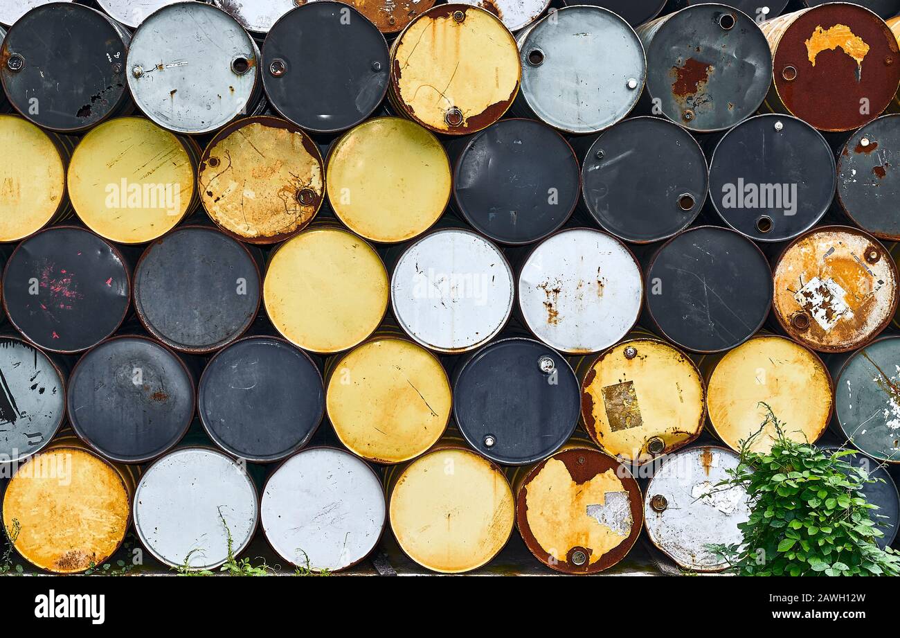 Industrial toxic waste drums hi-res stock photography and images - Alamy