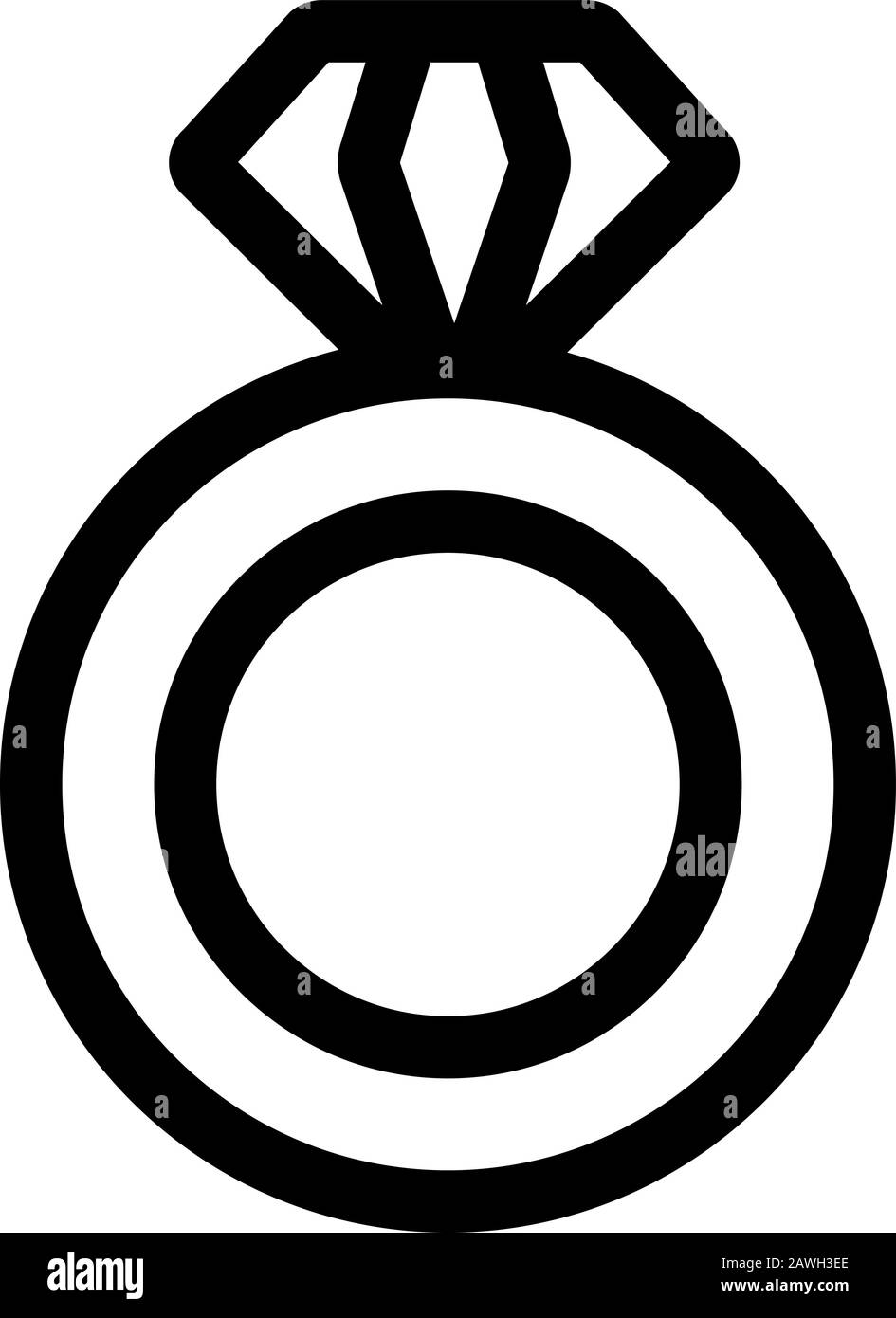 Ring icon vector. Isolated contour symbol illustration Stock Vector ...
