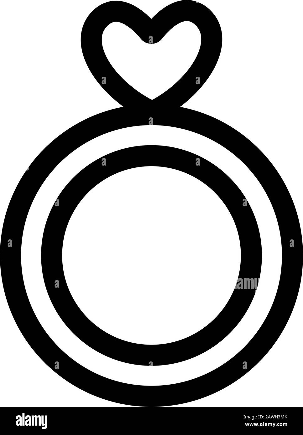 Ring icon vector. Isolated contour symbol illustration Stock Vector ...