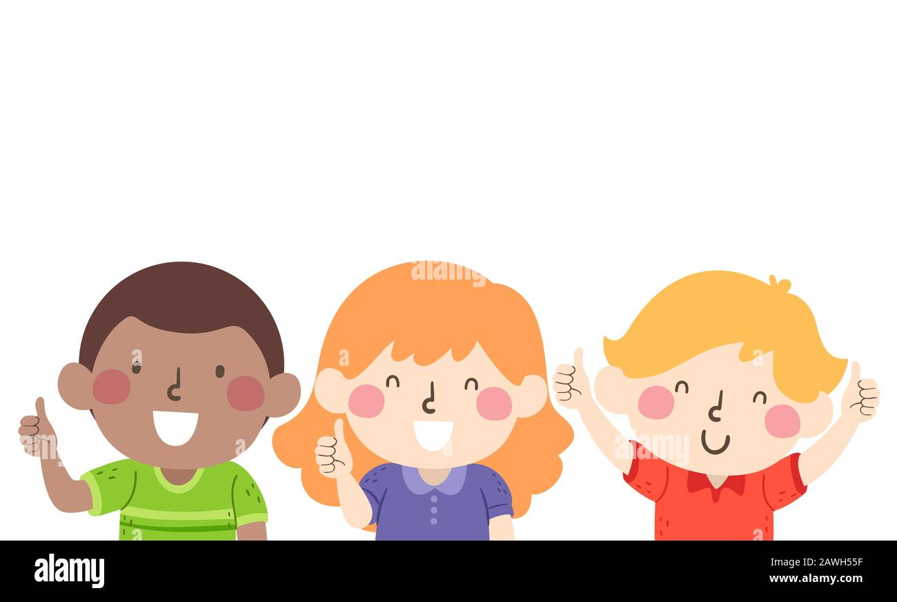 Illustration of Kids Students Gesturing Okay Following the Instruction ...