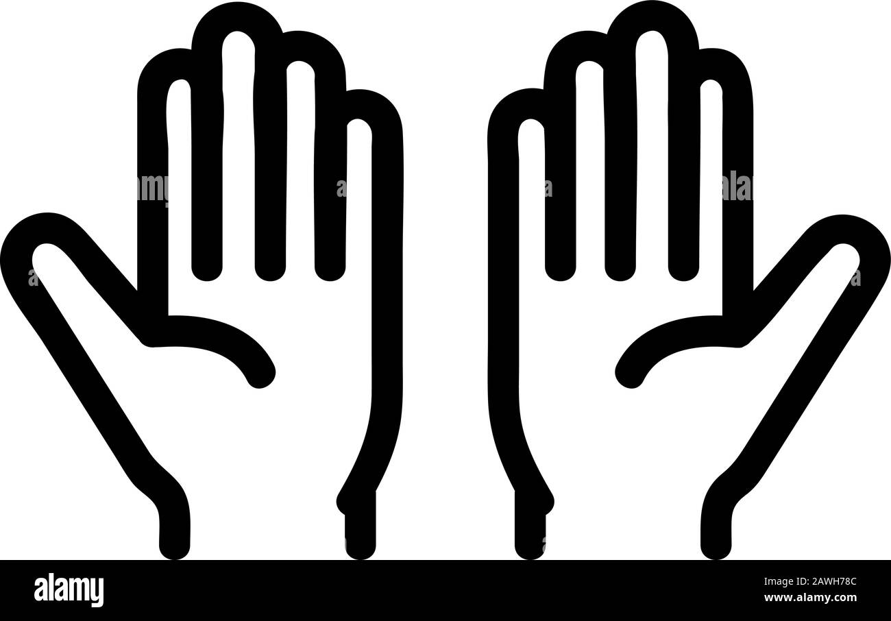 Prayer icon vector. Isolated contour symbol illustration Stock Vector ...