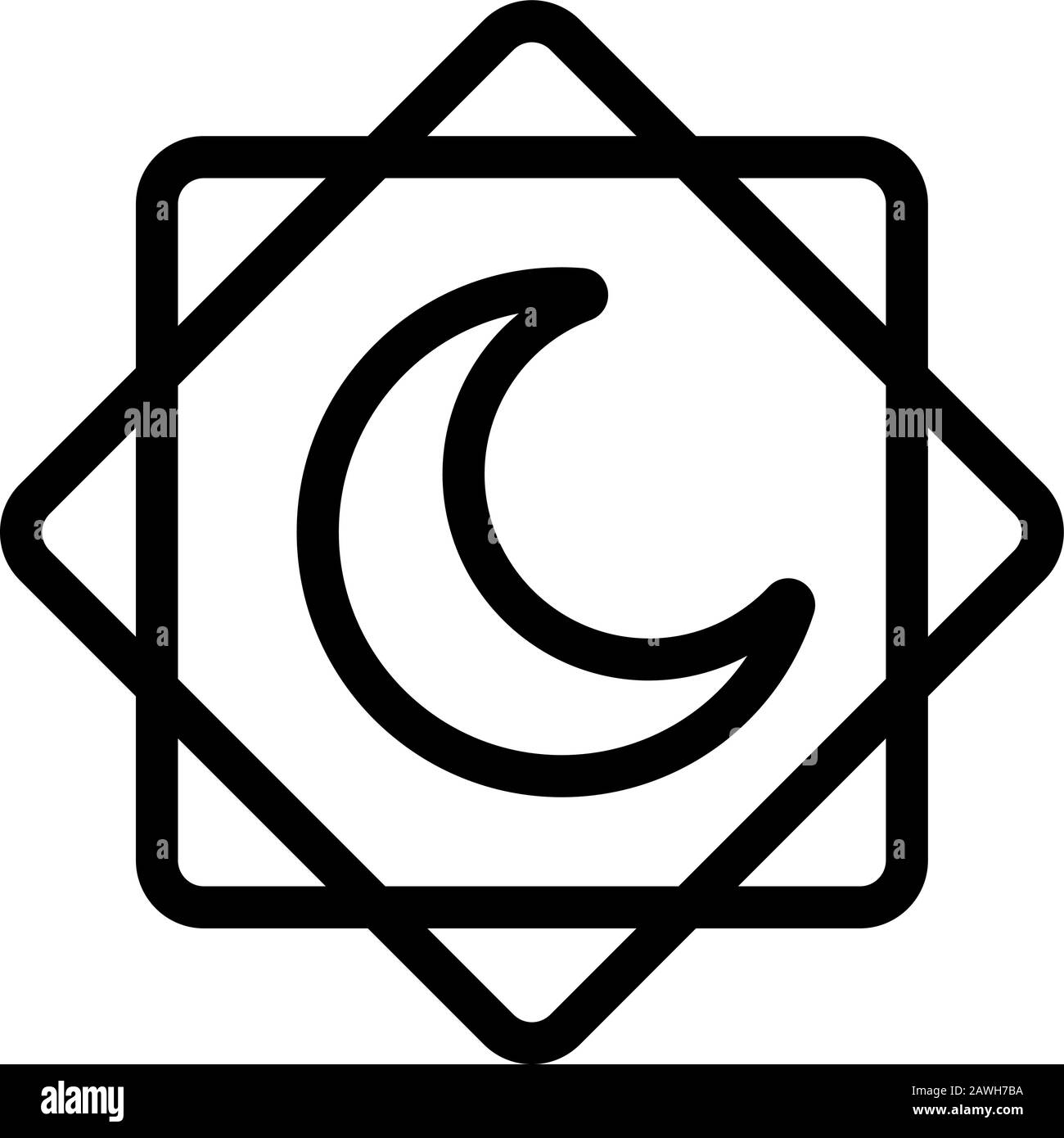 Ramadan icon vector. Isolated contour symbol illustration Stock Vector ...