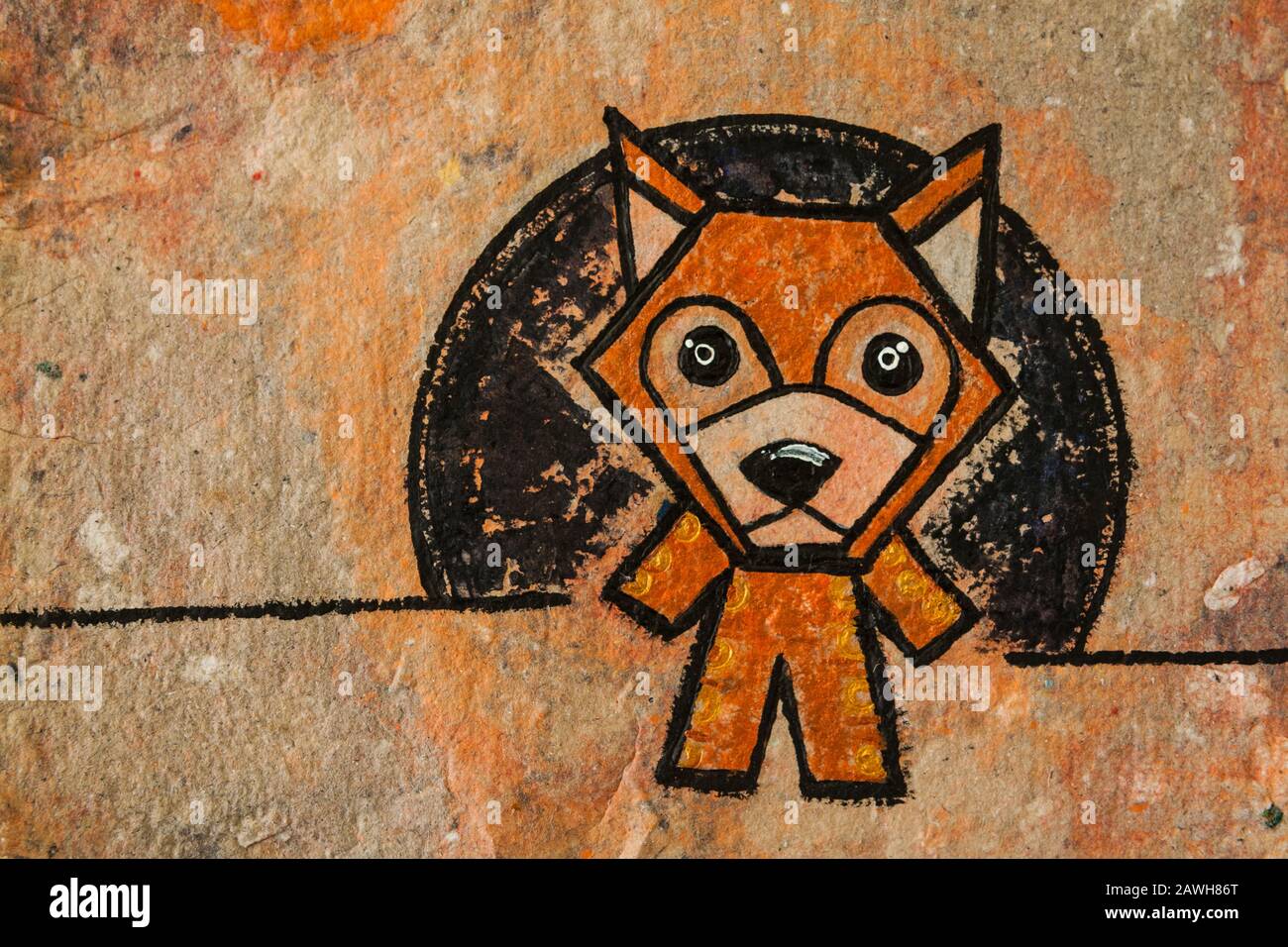 Shamanic power animal illustration of a fox Stock Photo - Alamy