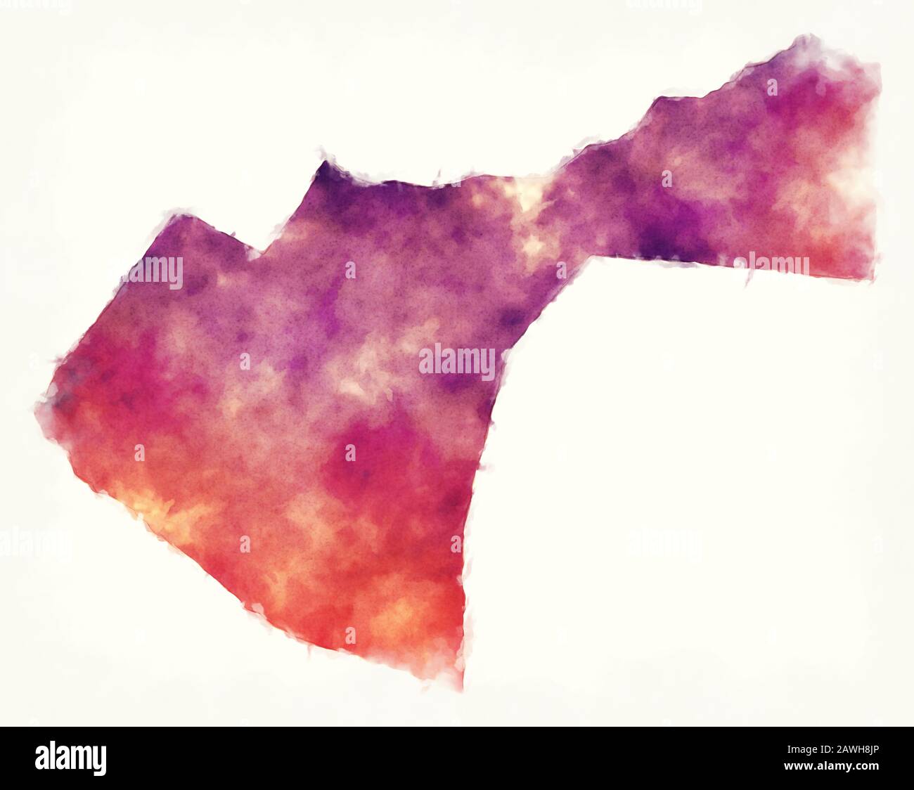 Woqooyi Galbeed region watercolor map of Somalia Stock Photo - Alamy