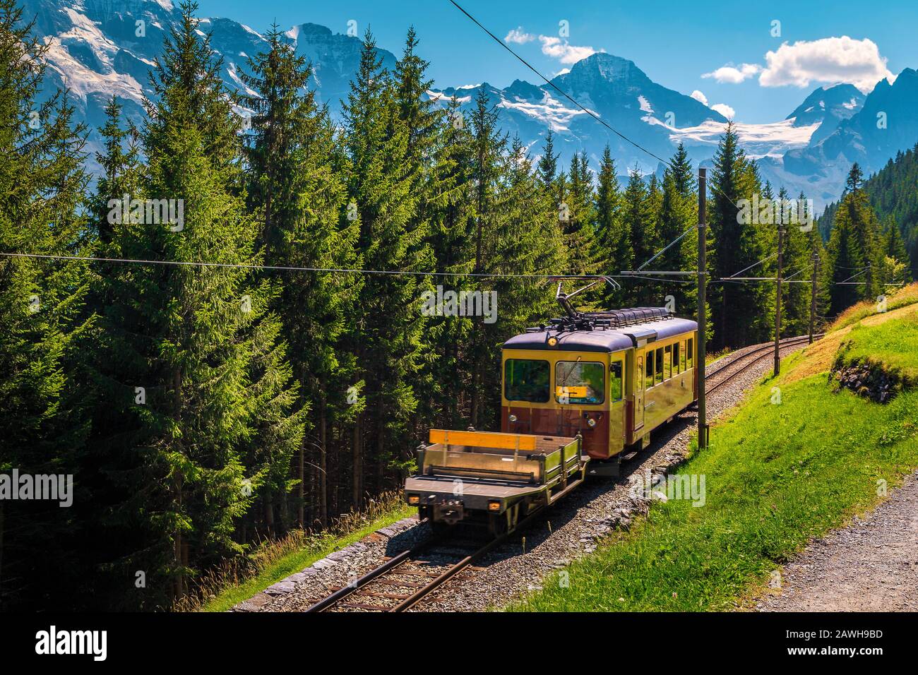 Glacier express train in summer hi-res stock photography and images - Alamy