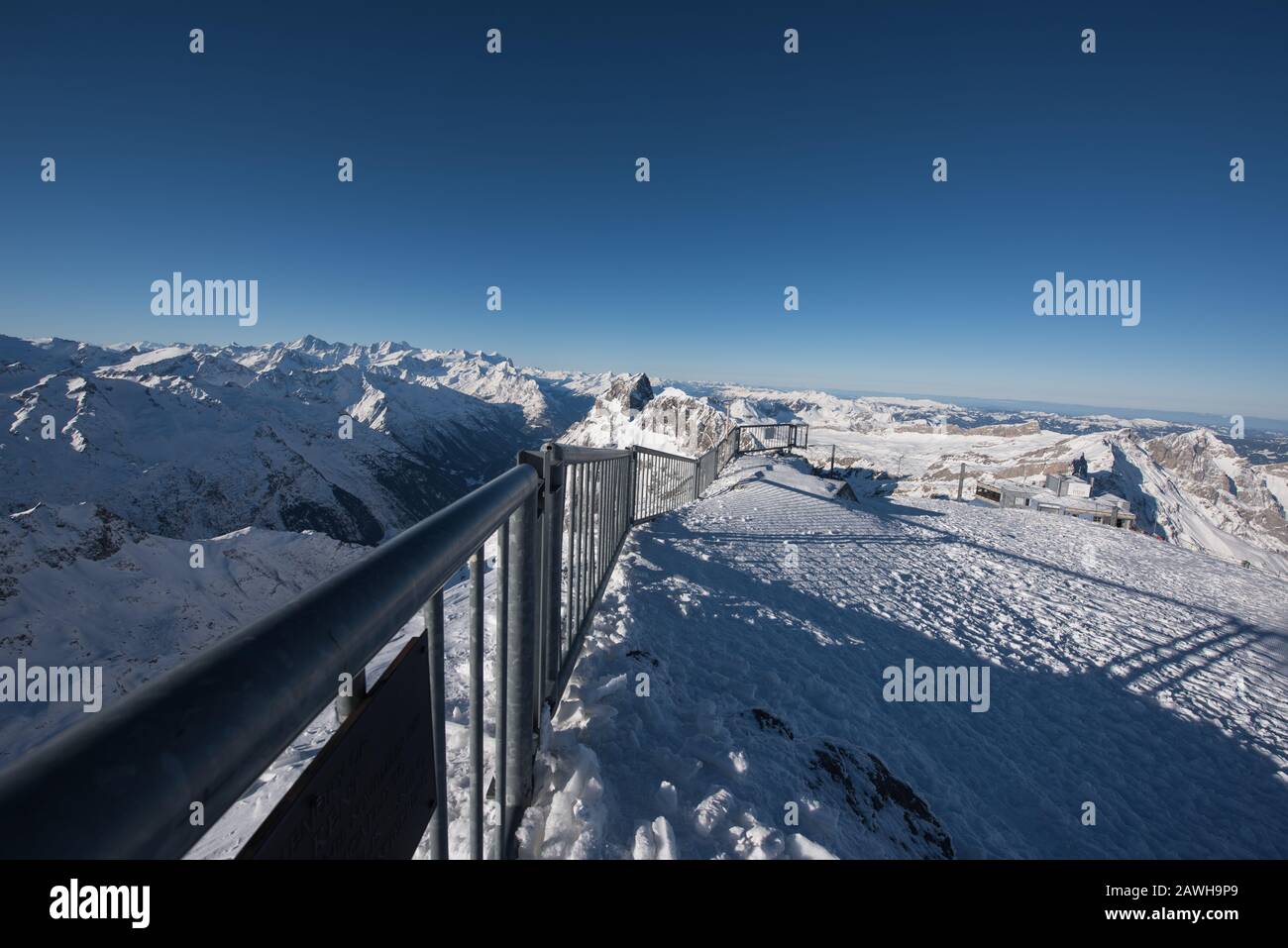 top of mount titlis in engelberg switzerland at morning in winter time ...