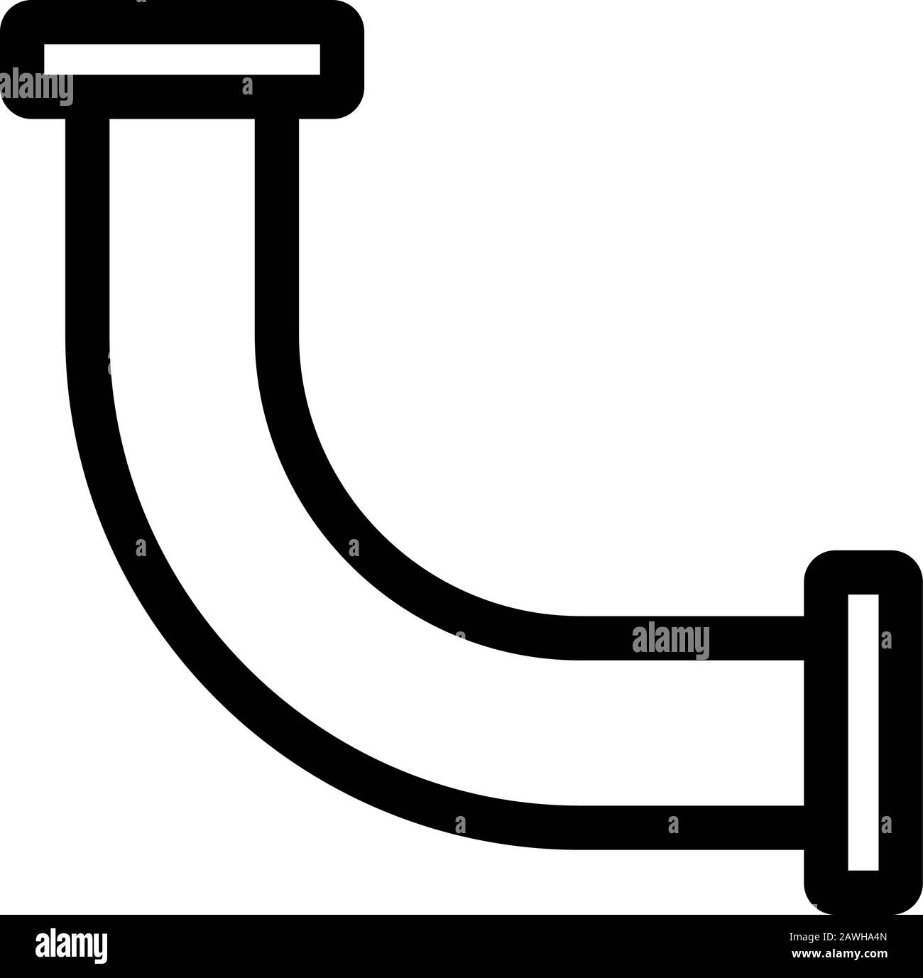 Plumbing pipe icon vector. Isolated contour symbol illustration Stock ...