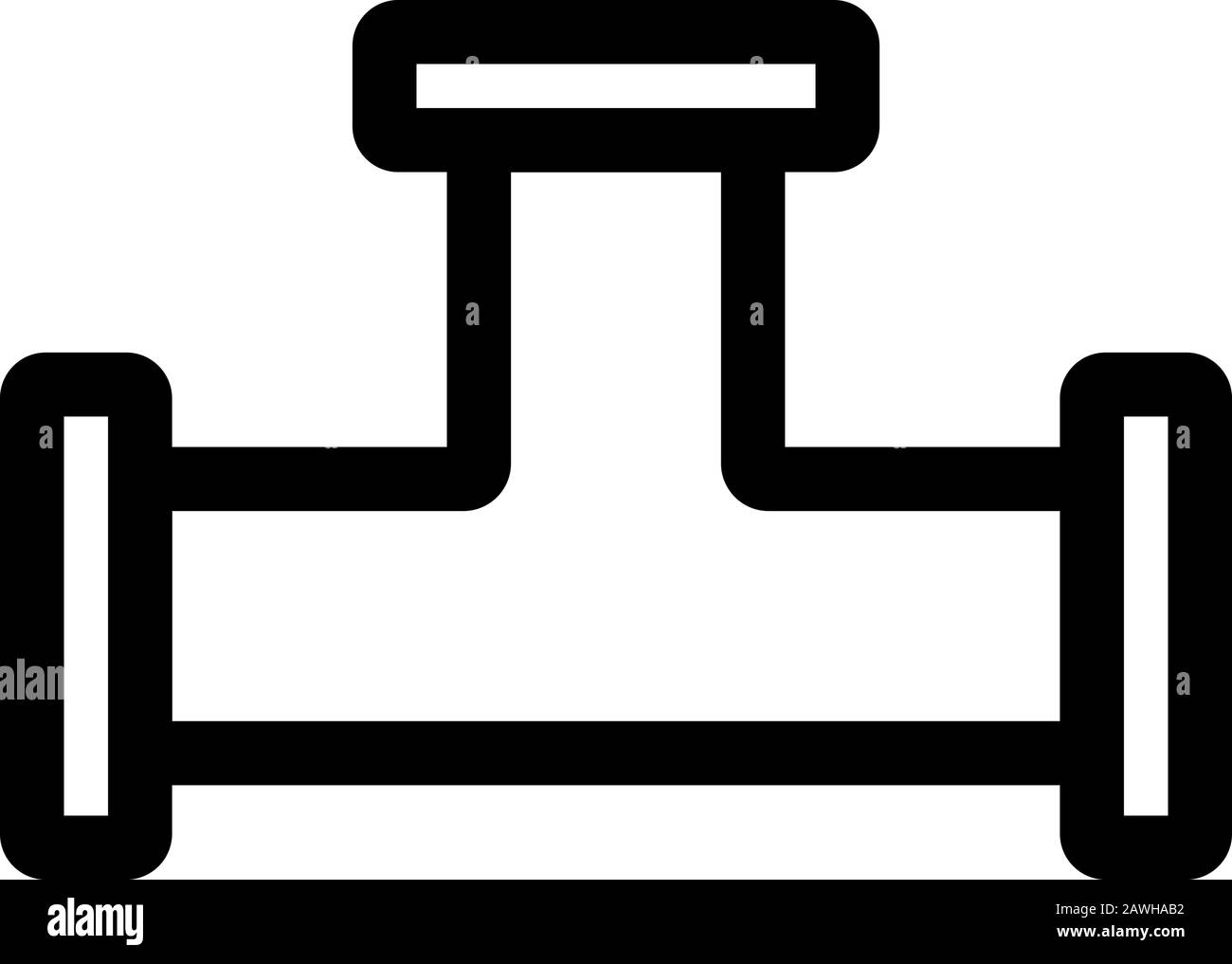 Plumbing pipe icon vector. Isolated contour symbol illustration Stock ...