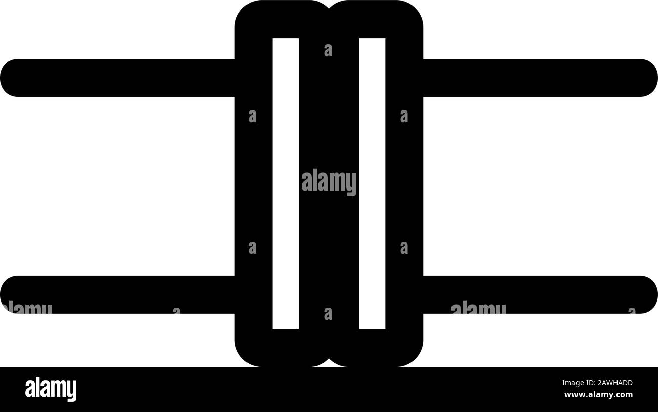 Plumbing pipe icon vector. Isolated contour symbol illustration Stock ...