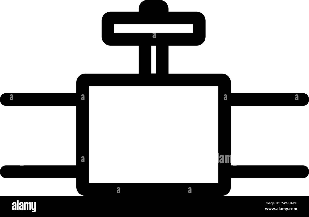 Plumbing pipe icon vector. Isolated contour symbol illustration Stock ...