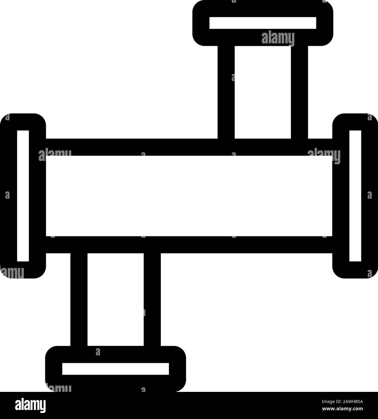 Plumbing pipe icon vector. Isolated contour symbol illustration Stock ...