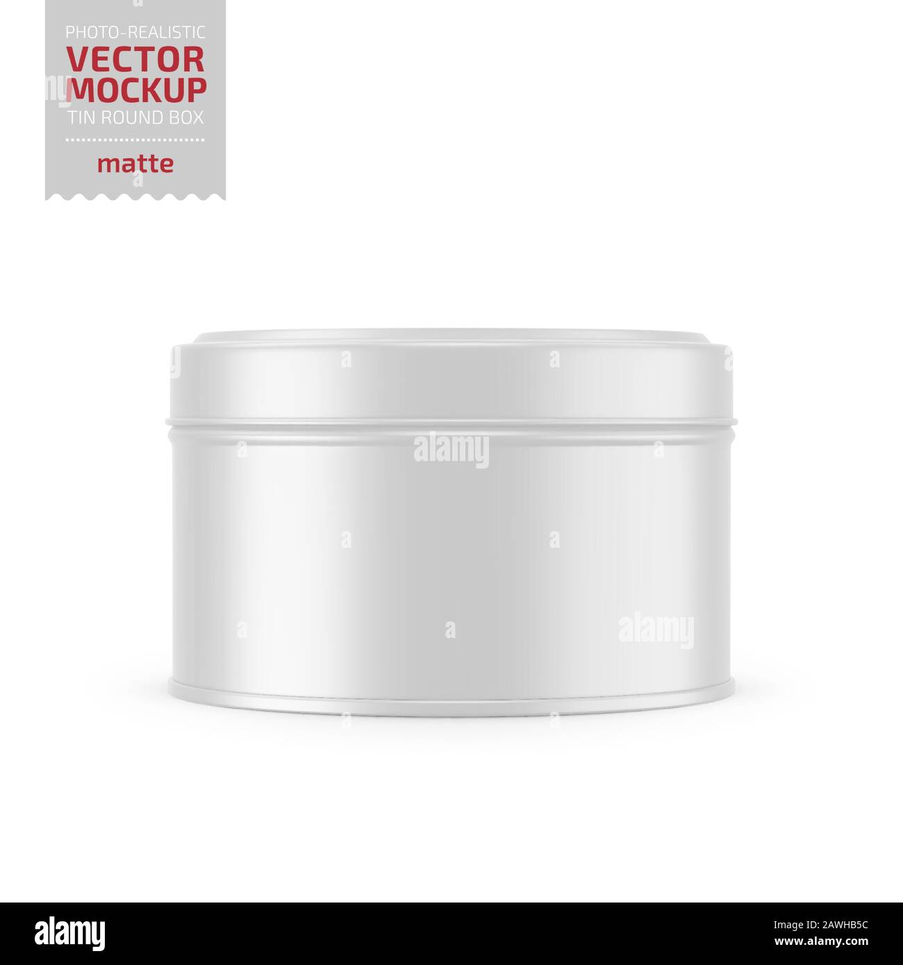 Round matte tin round box template Stock Vector Image & Art - Alamy