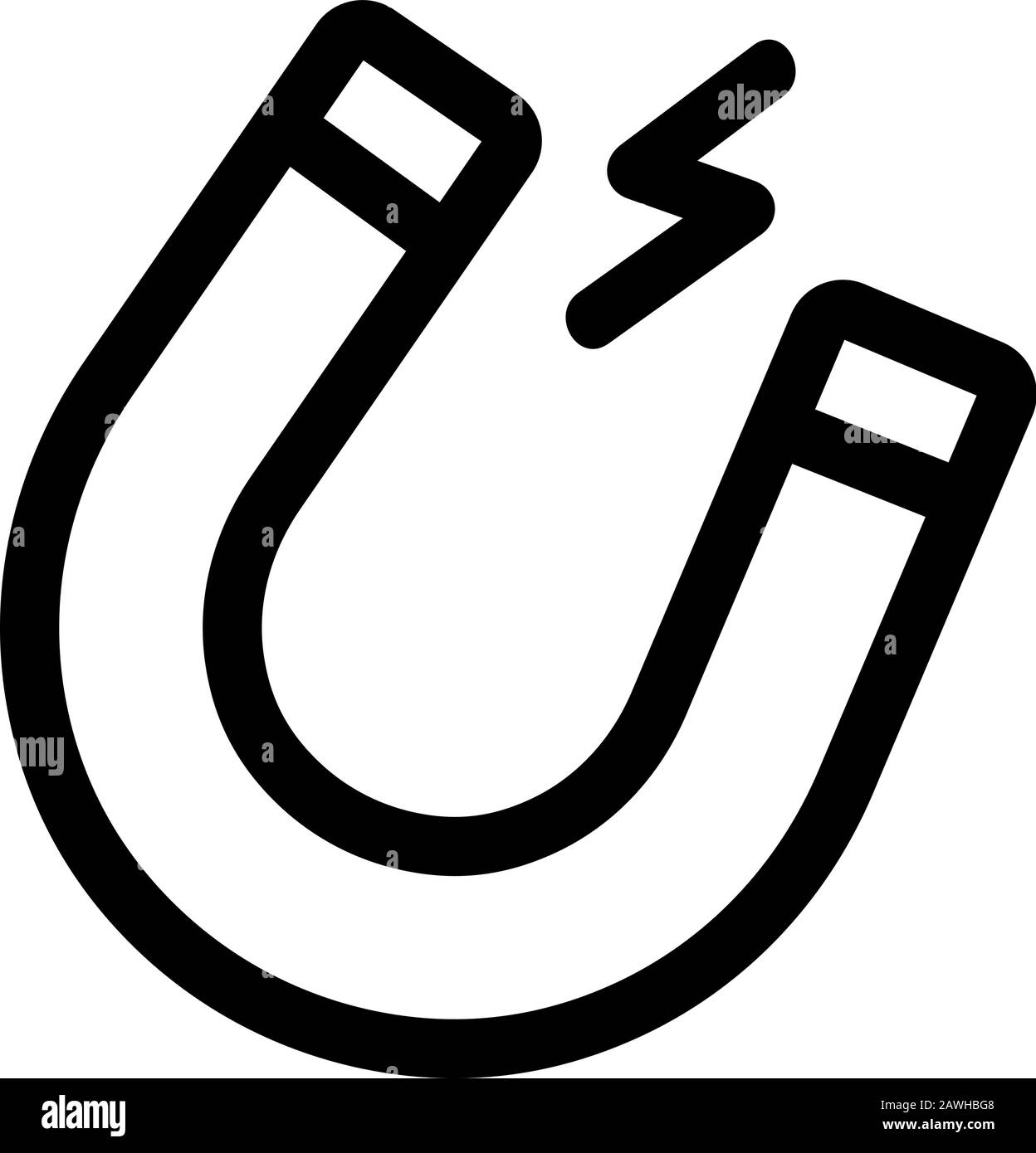 magnet icon vector. Isolated contour symbol illustration Stock Vector ...