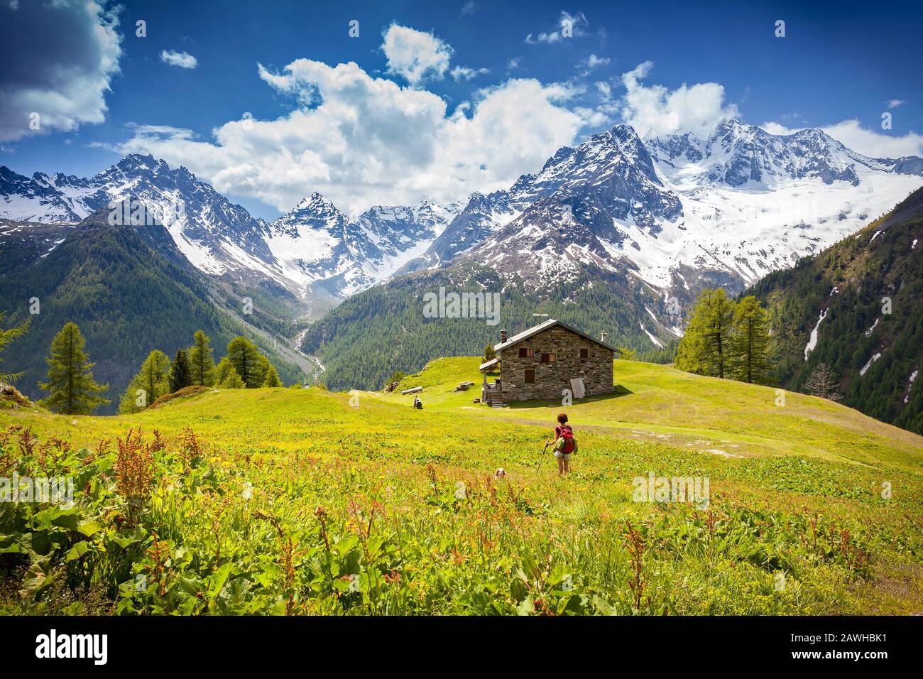 Valmalenco (IT) - view of the Ventina and Sissone valleys from the gold ...