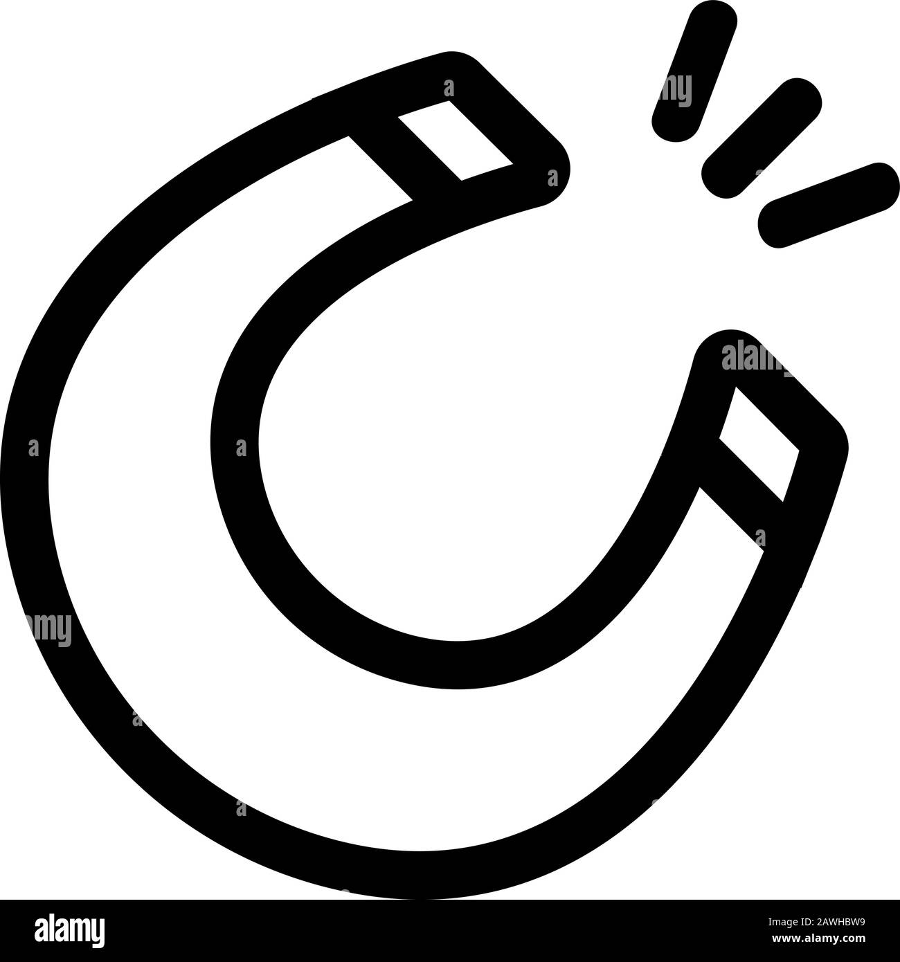 magnet icon vector. Isolated contour symbol illustration Stock Vector ...