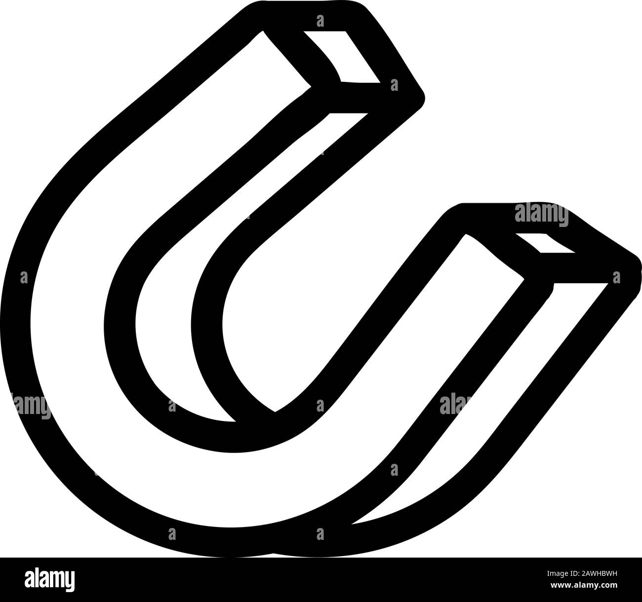 magnet icon vector. Isolated contour symbol illustration Stock Vector ...