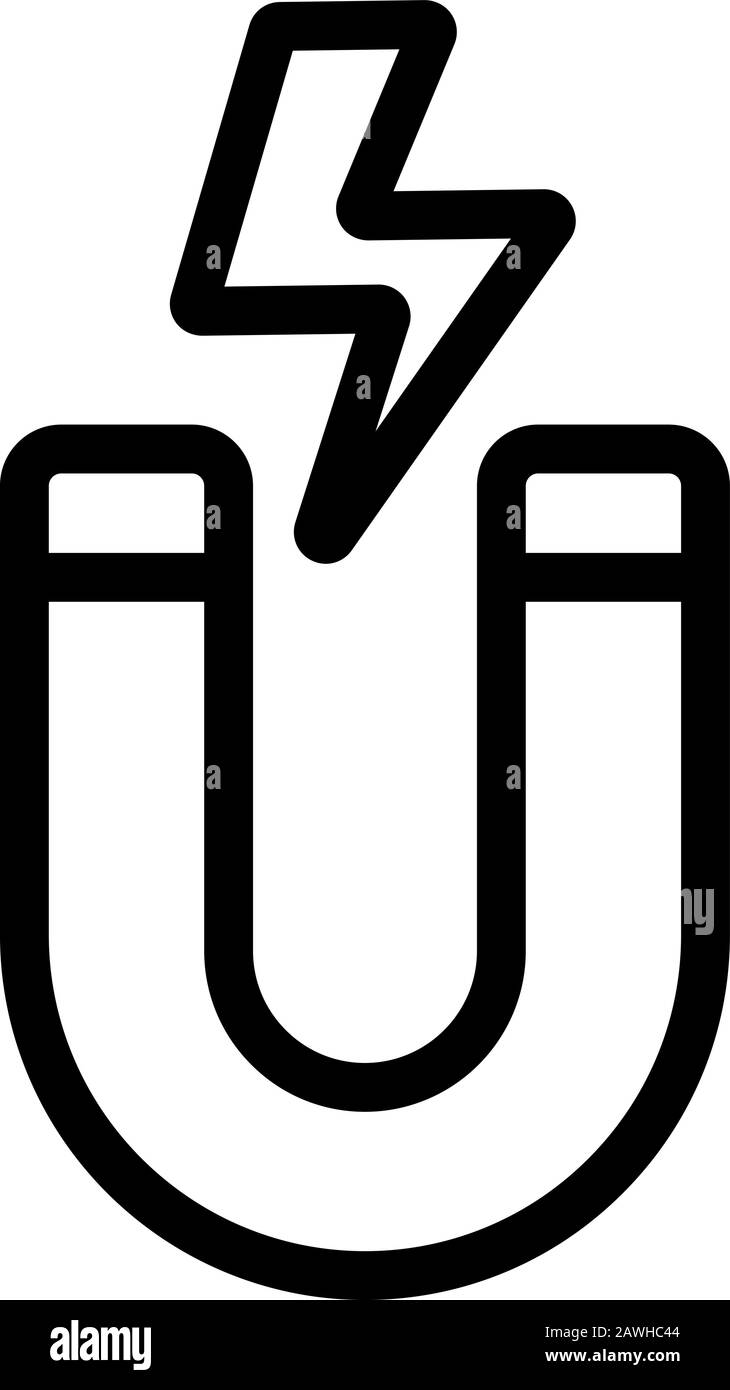 magnet icon vector. Isolated contour symbol illustration Stock Vector ...