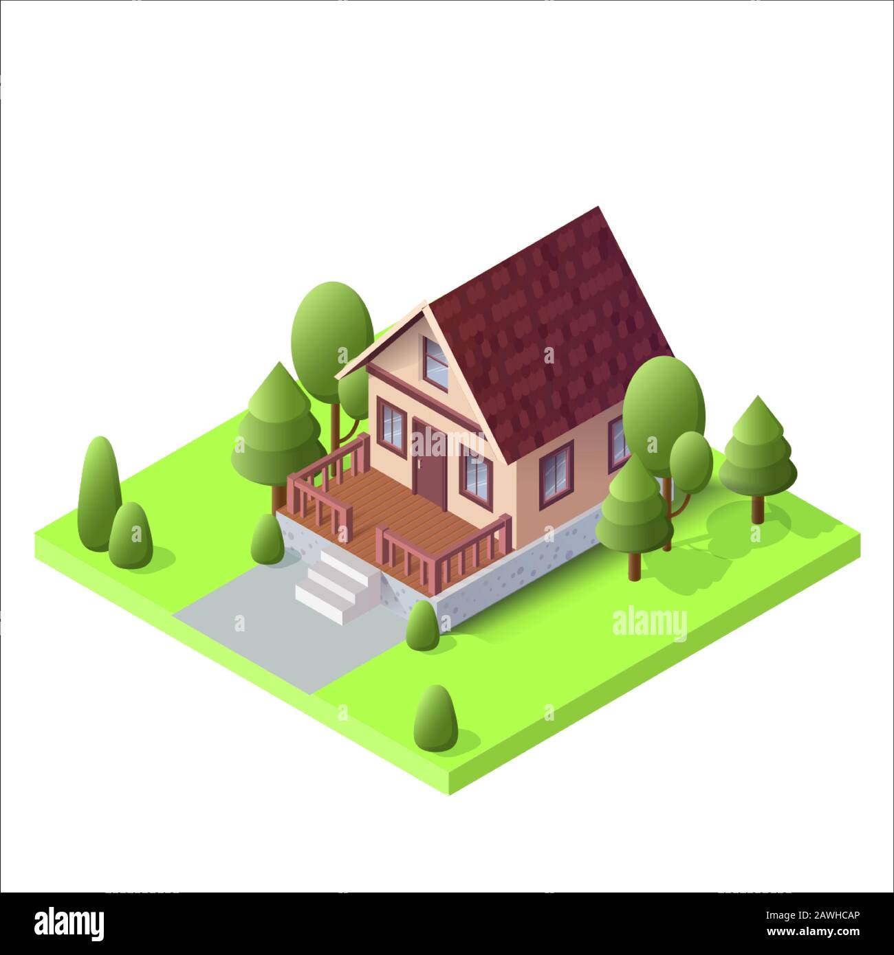 Isometric vector house hi-res stock photography and images - Alamy