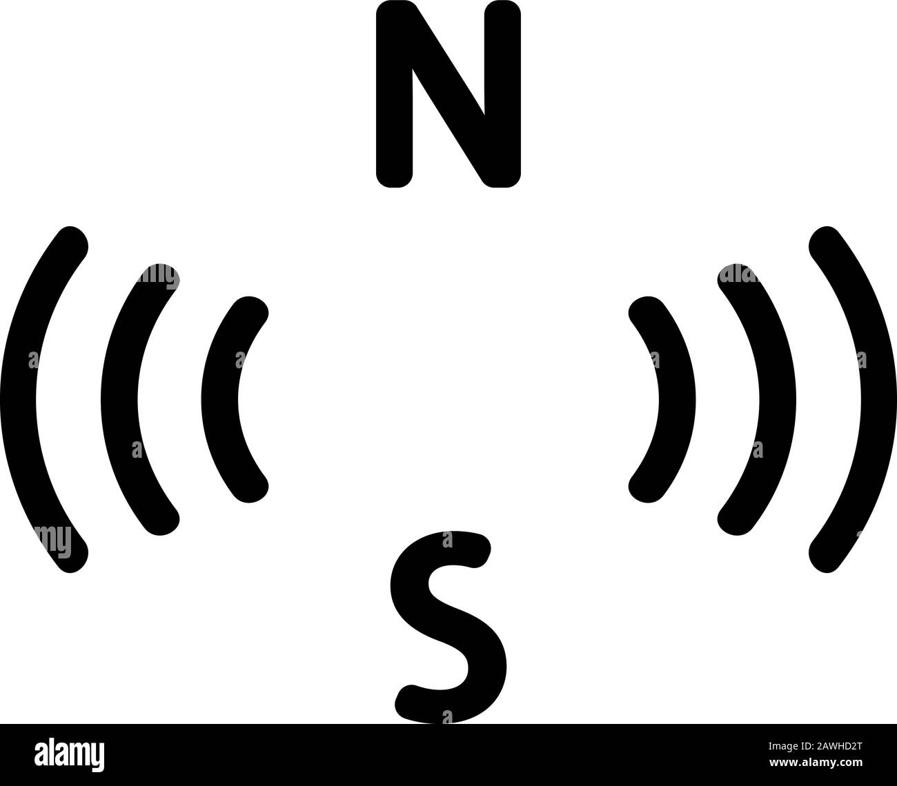 magnet icon vector. Isolated contour symbol illustration Stock Vector ...