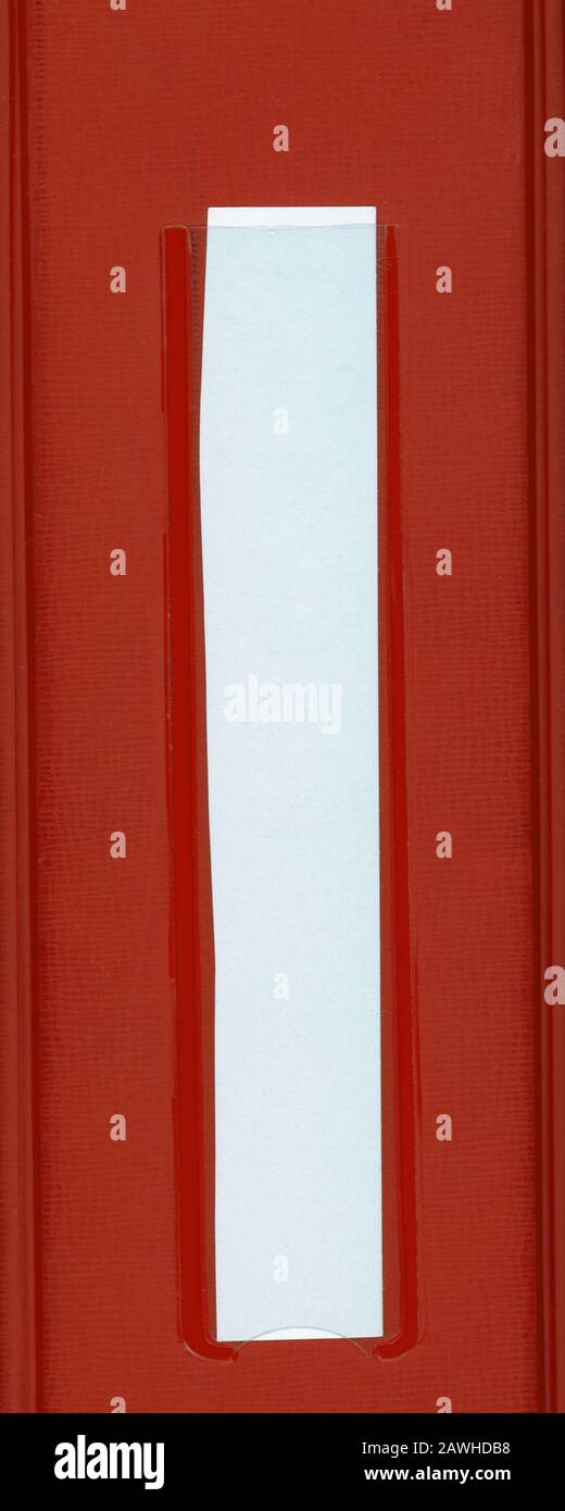 red document folder with a blank label Stock Photo - Alamy