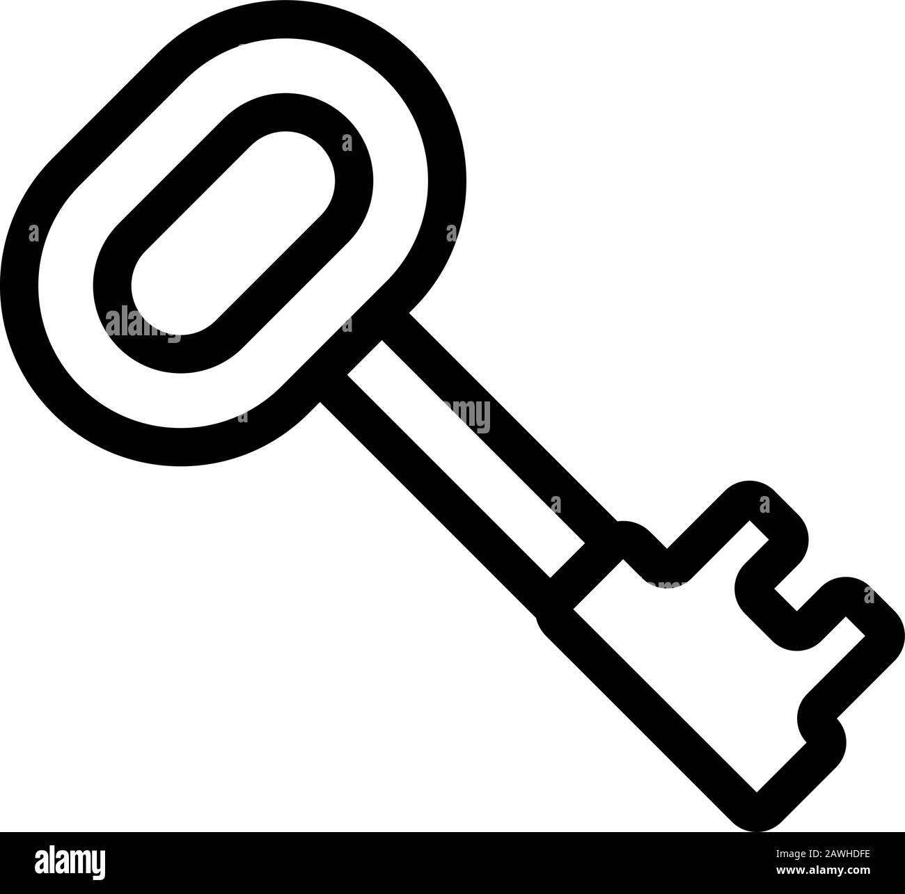 key icon vector. Isolated contour symbol illustration Stock Vector ...
