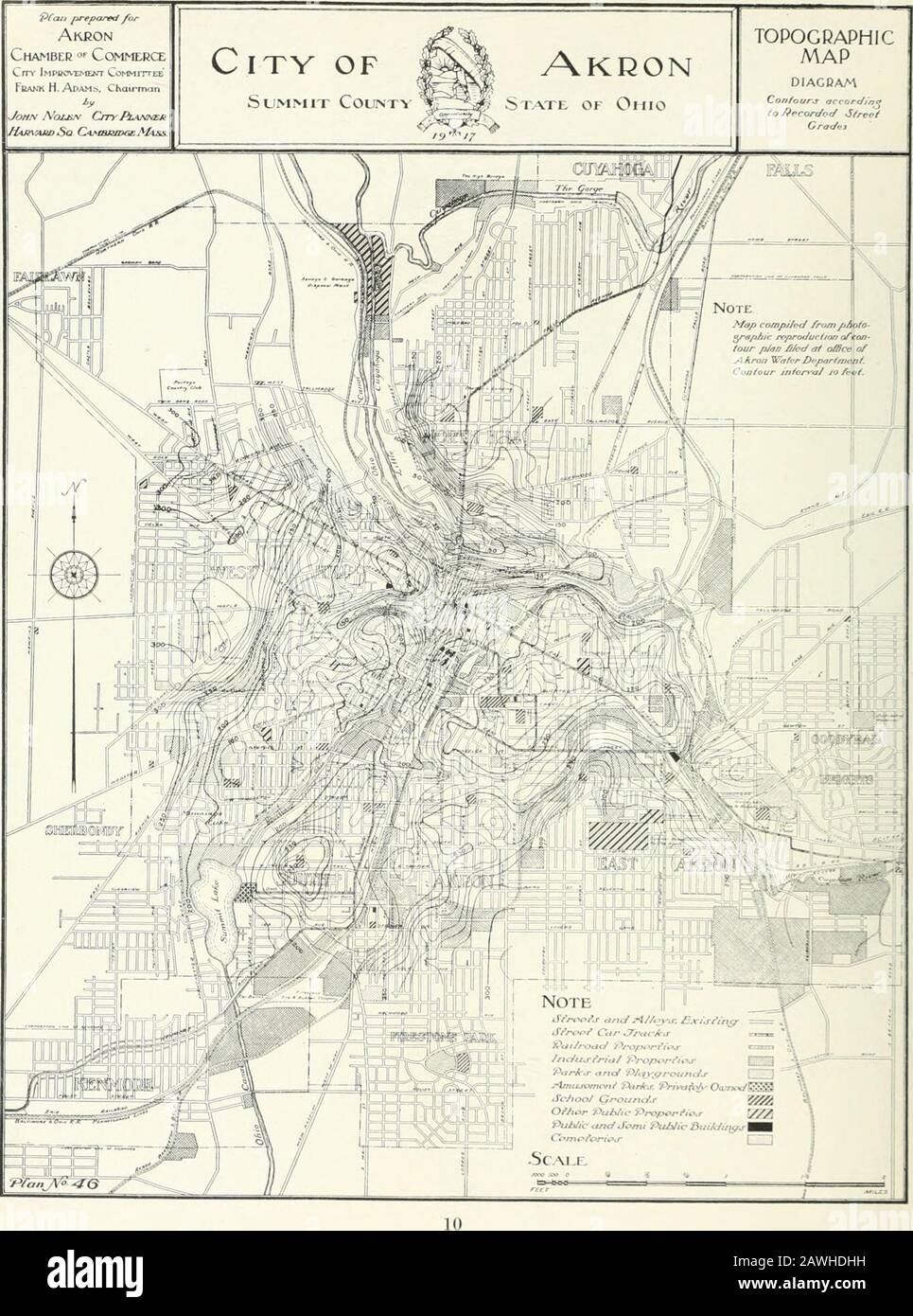 City plan for Akron, prepared for Chamber of commerce . Civic Survey ...