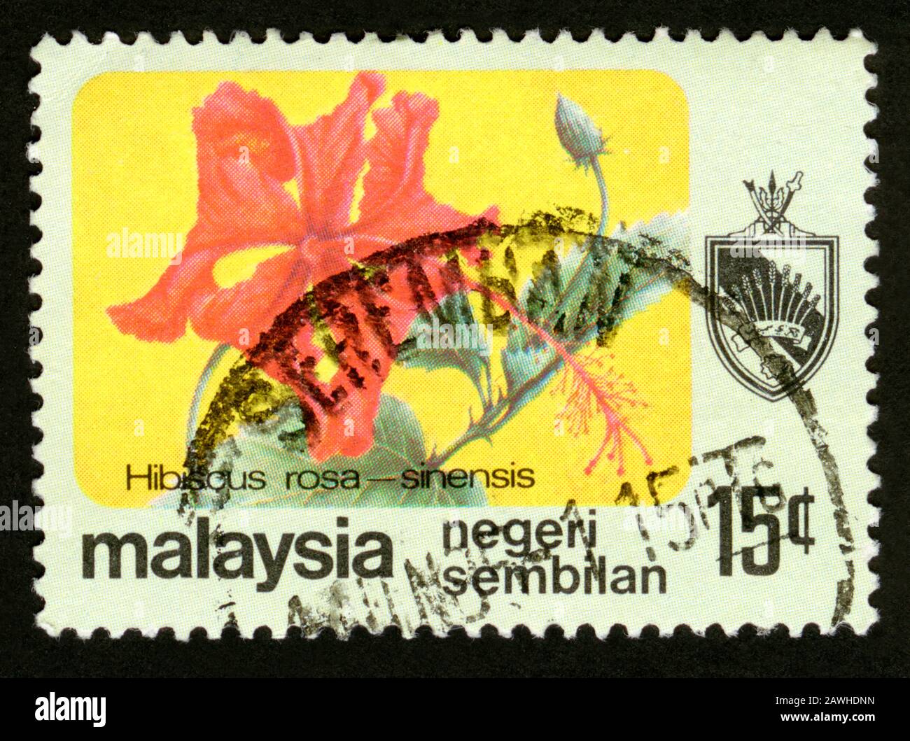 Postage stamp malaysia hibiscus hi-res stock photography and images - Alamy