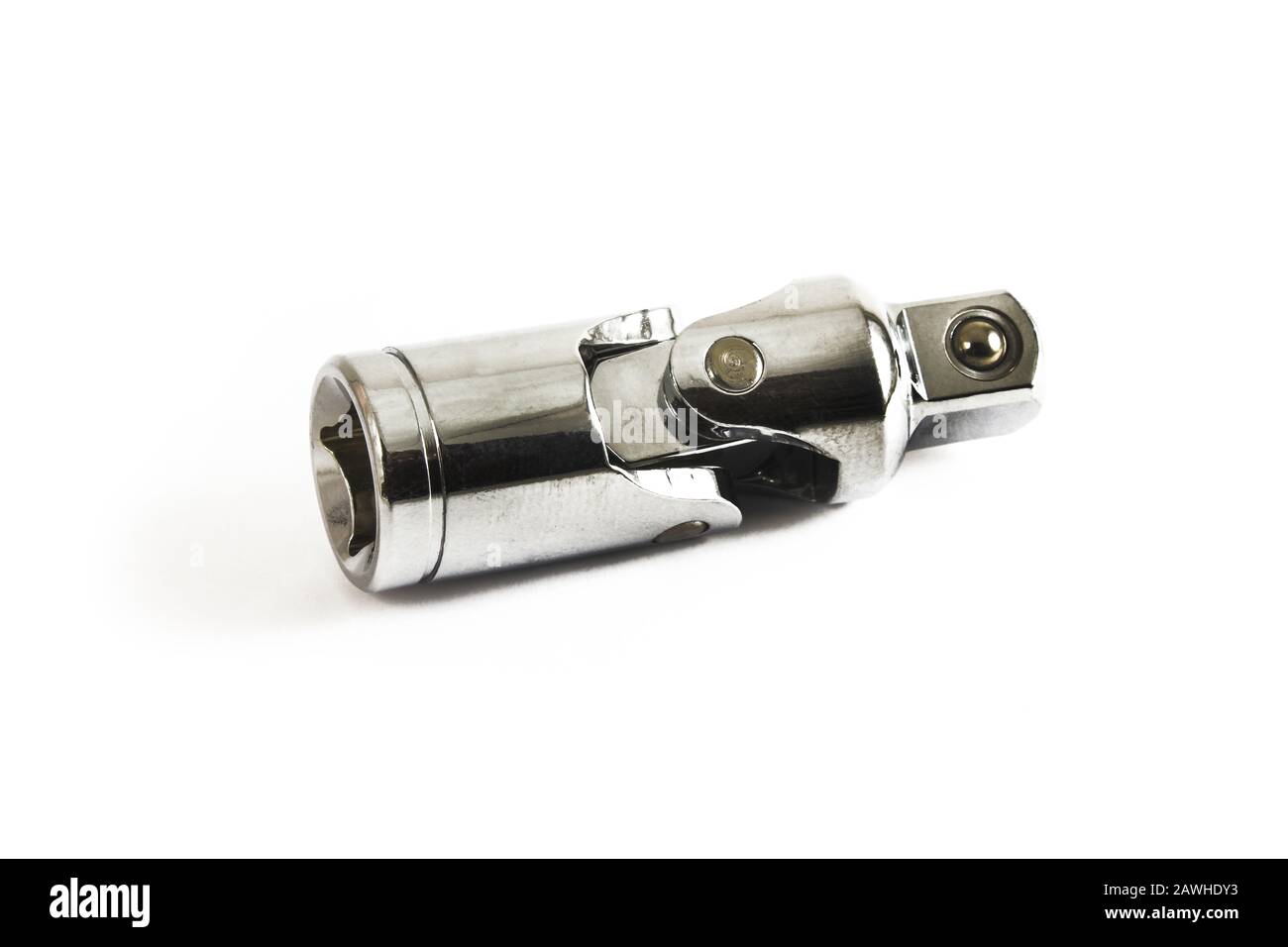 Ratchet socket wrench angle coupling on white Stock Photo - Alamy