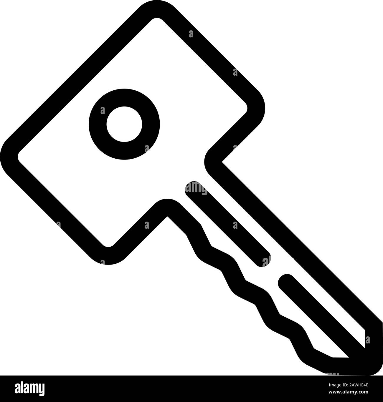 key icon vector. Isolated contour symbol illustration Stock Vector ...