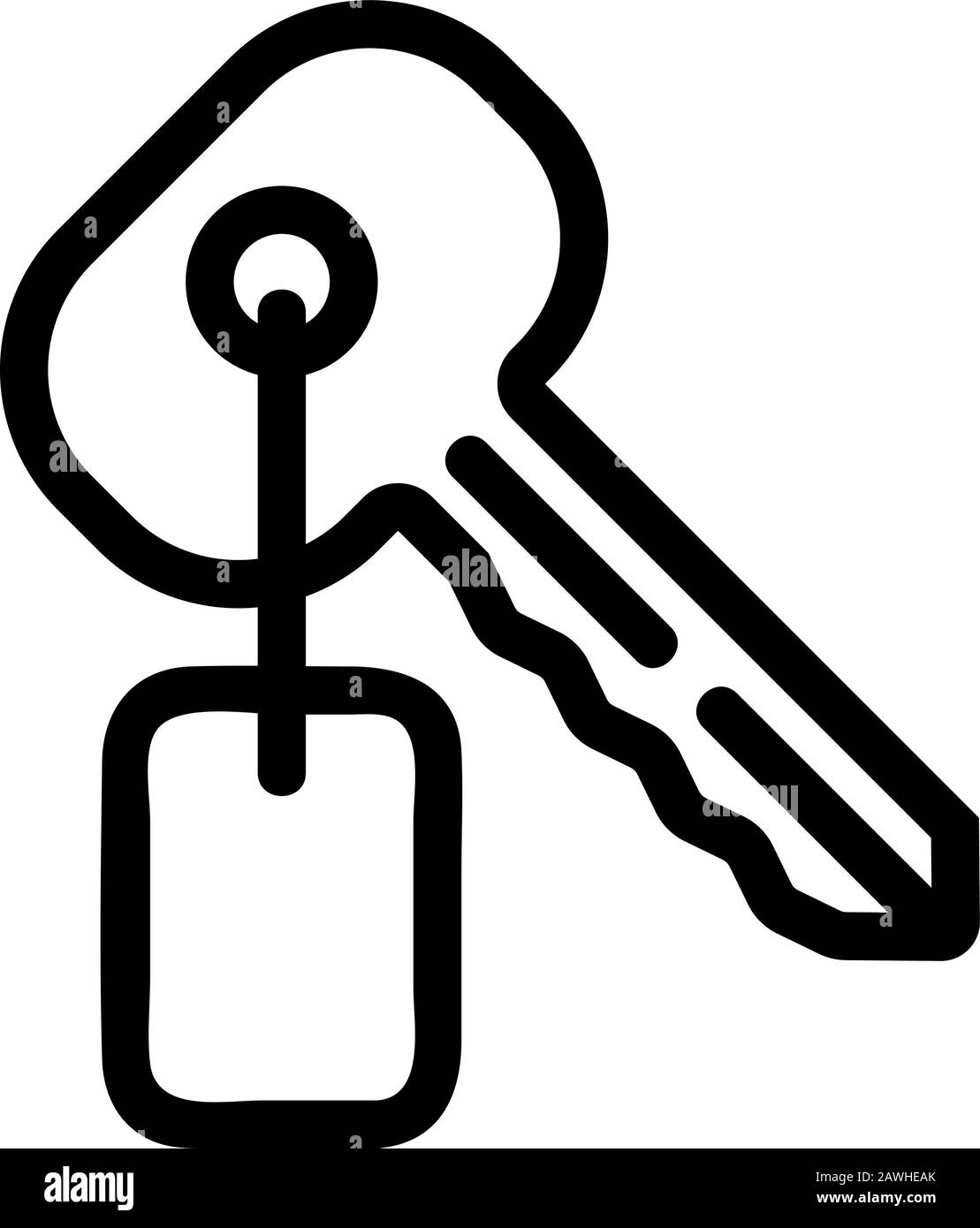 key icon vector. Isolated contour symbol illustration Stock Vector ...