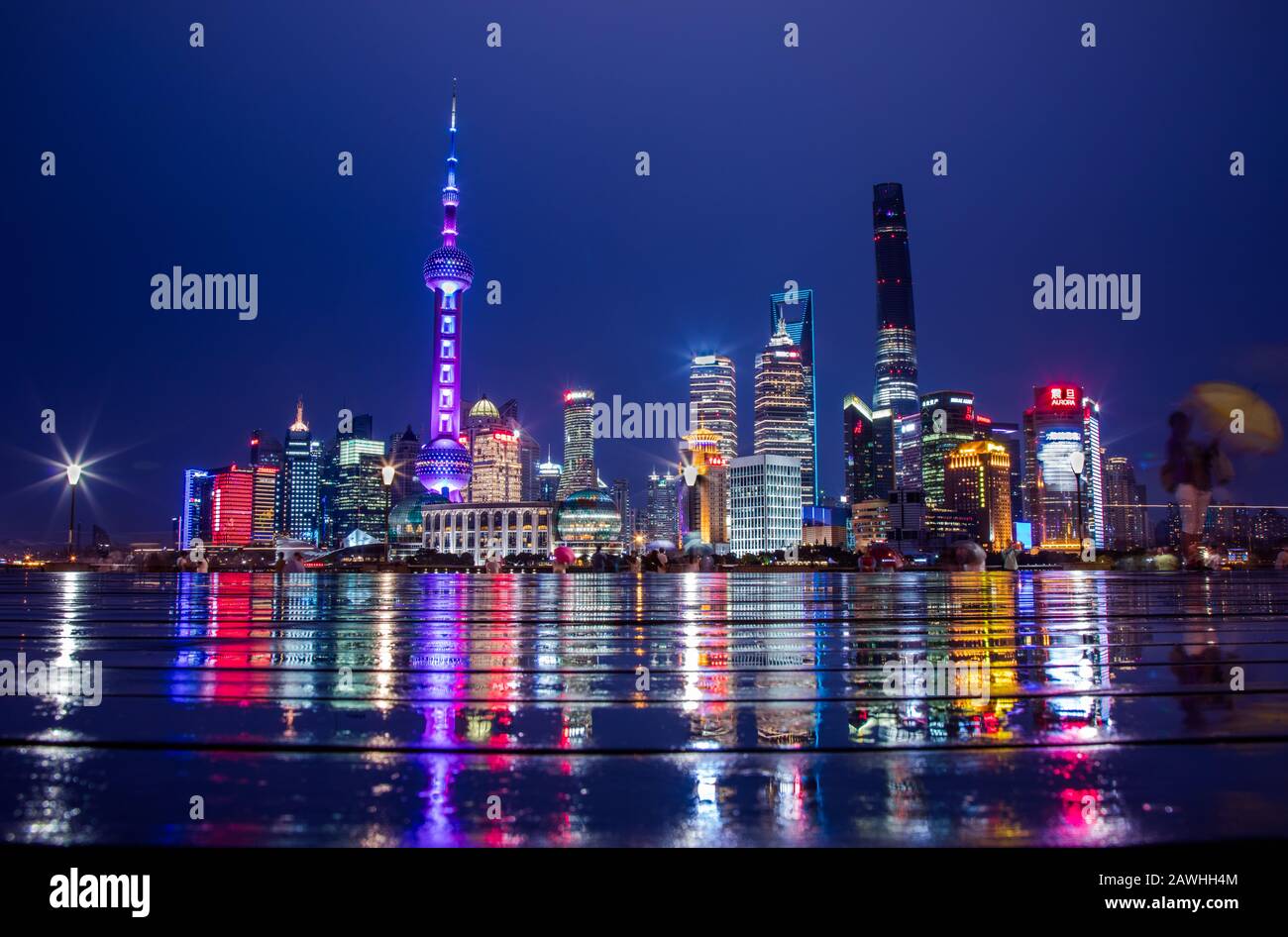 Shanghai skyline of the Pudong District Stock Photo - Alamy