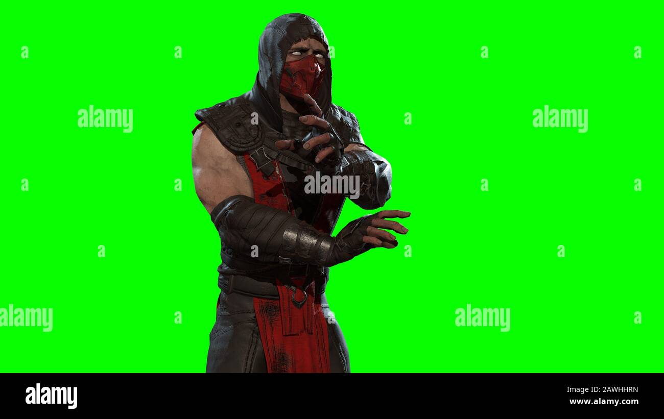 3d illustration ninja sword in hi-res stock photography and images - Alamy