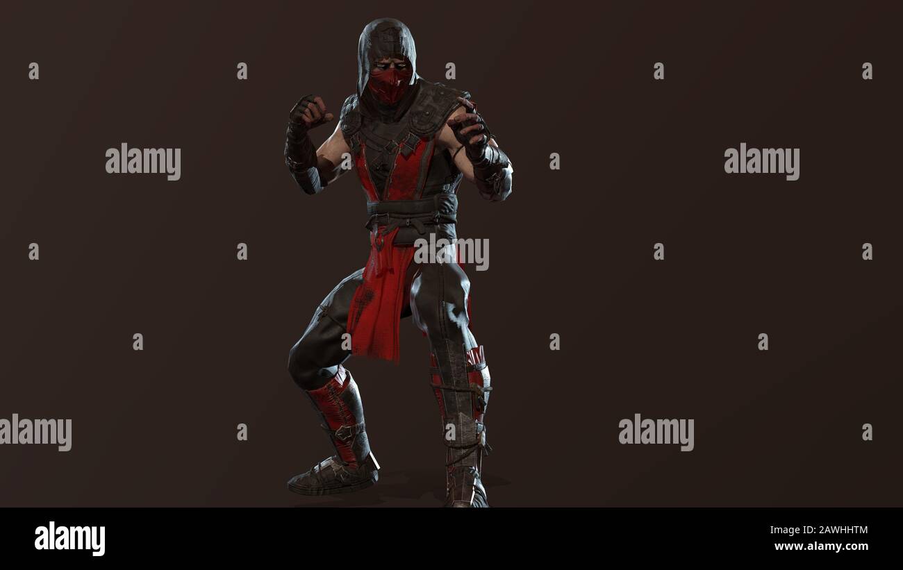 futuristic Ninja in 3d render Stock Photo - Alamy