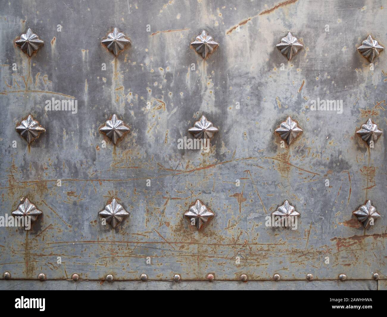 Antique metallic wall with medieval ornament background texture Stock ...