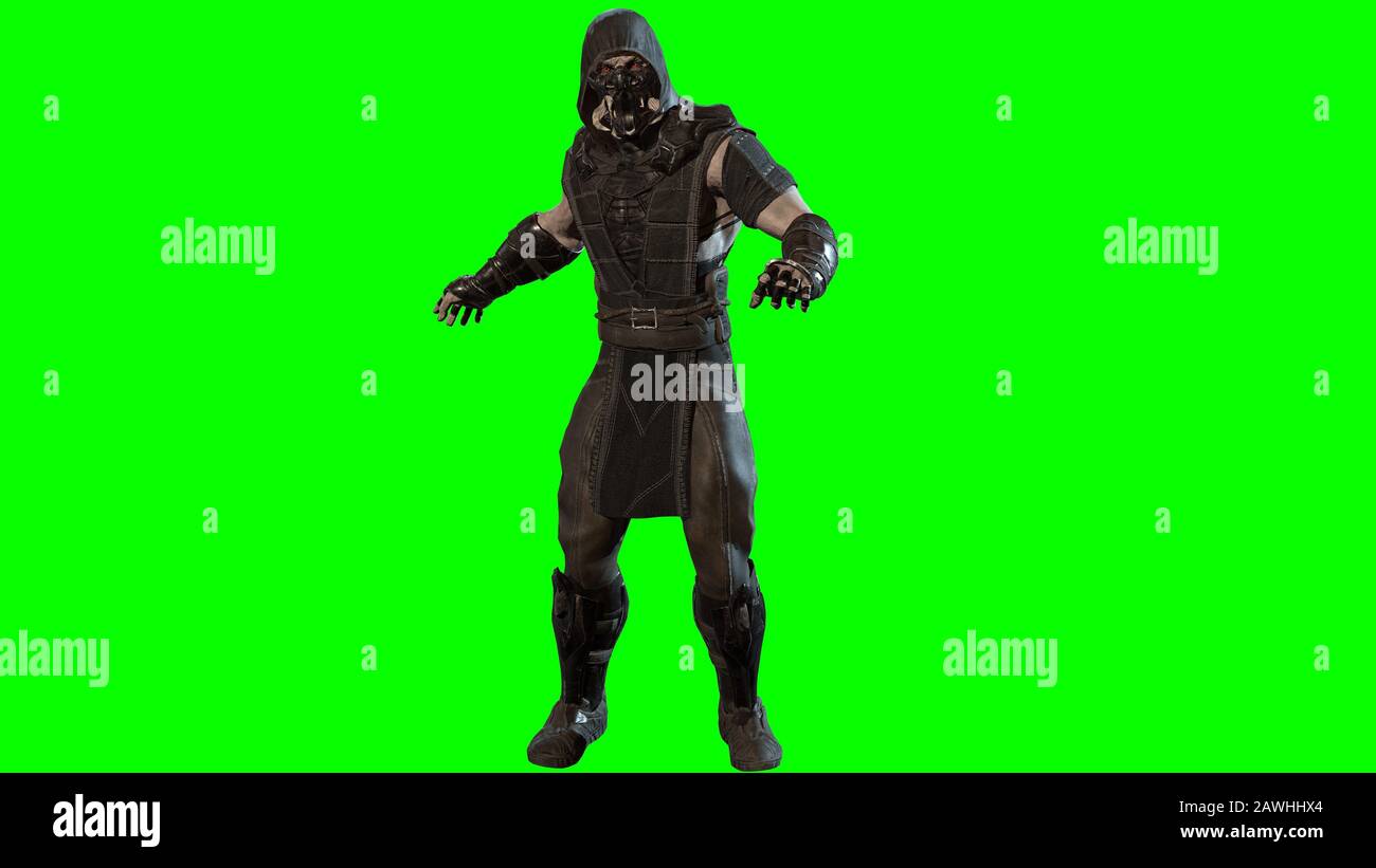 futuristic Ninja in 3d render Stock Photo - Alamy