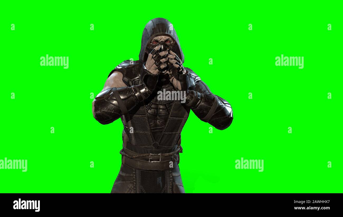 futuristic Ninja in 3d render Stock Photo - Alamy