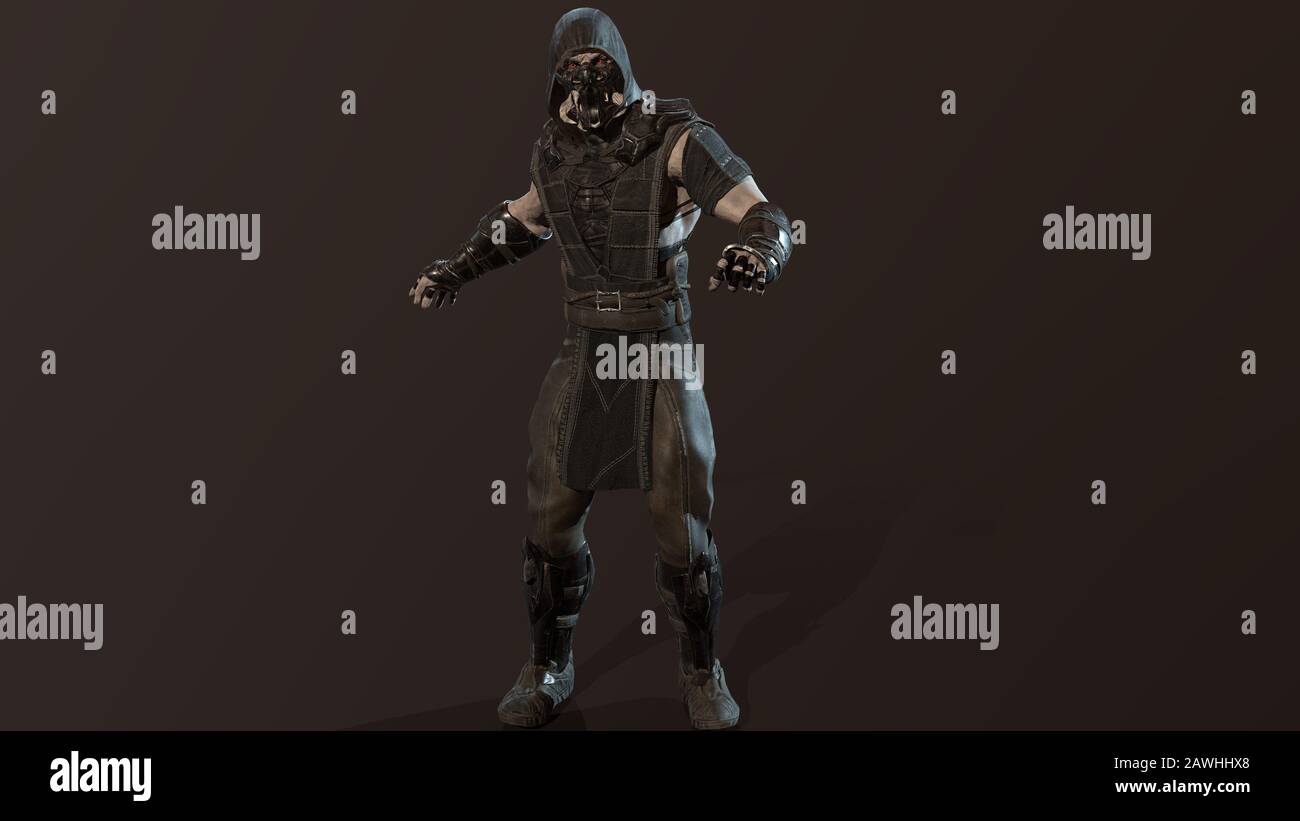 futuristic Ninja in 3d render Stock Photo - Alamy