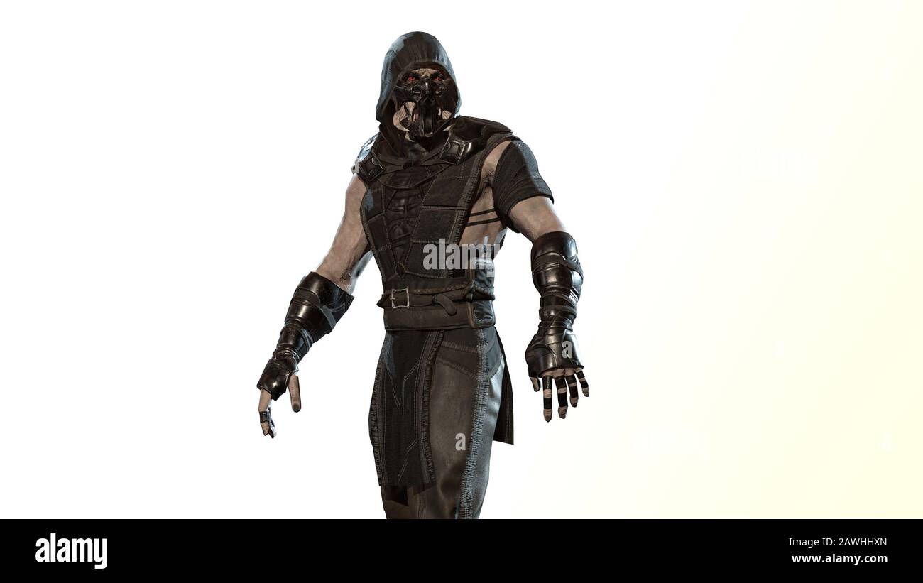 futuristic Ninja in 3d render Stock Photo - Alamy