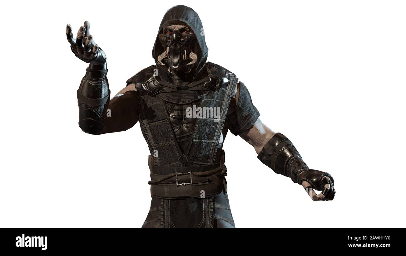 futuristic Ninja in 3d render Stock Photo - Alamy