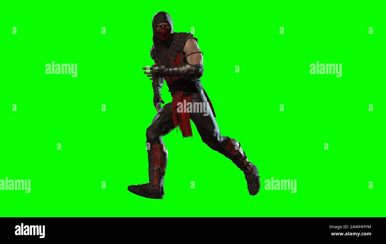 futuristic Ninja in 3d render Stock Photo - Alamy